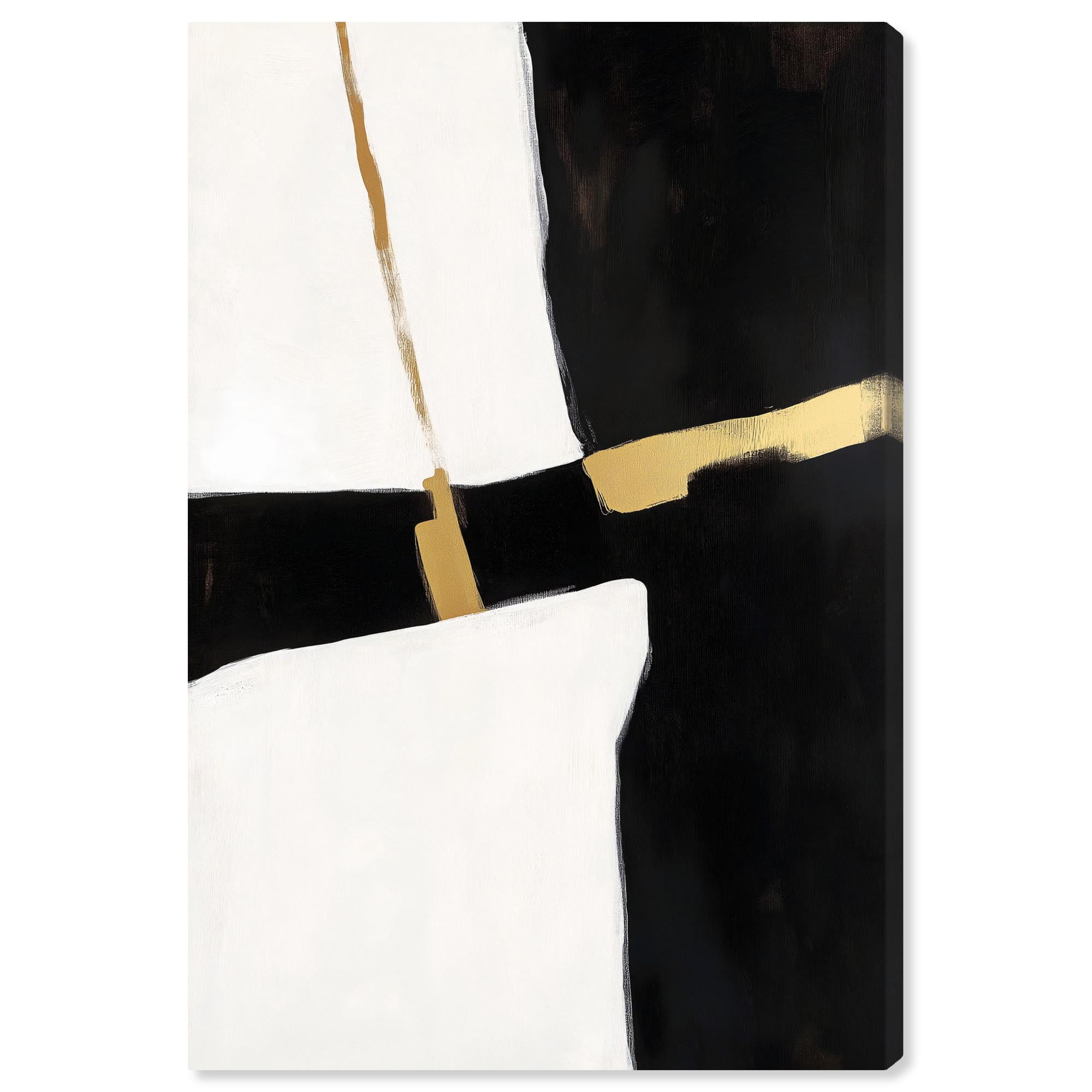 Dichotomy III Canvas Black and Gold Art by Art Remedy, Gallery Wrapped ...