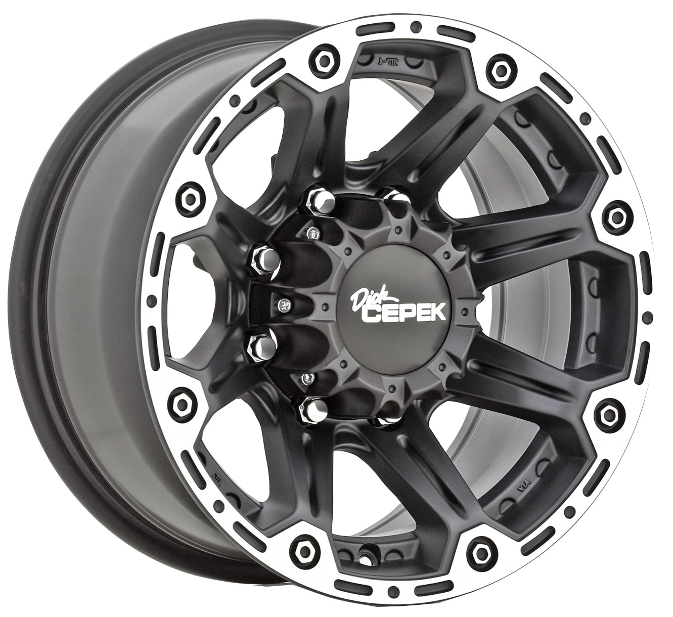 Dick Cepek Torque Flat Black Wheel with Machined Accents (16x8"/5x5.5 ...