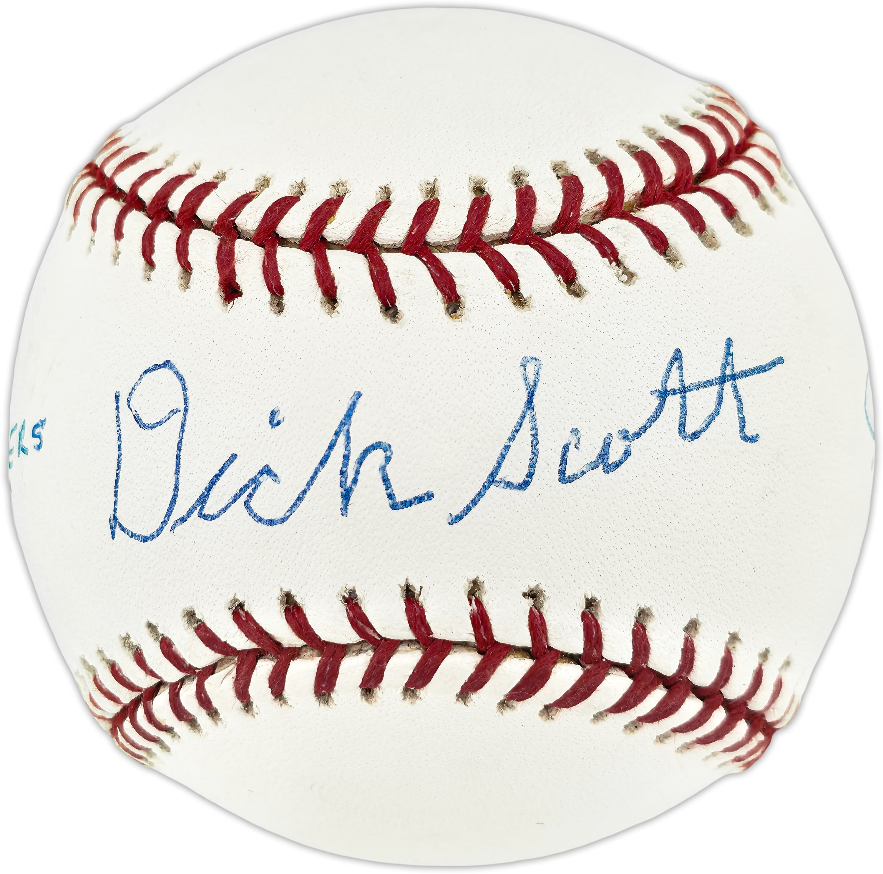 Dick Scott Autographed Official MLB Baseball Los Angeles Dodgers ...