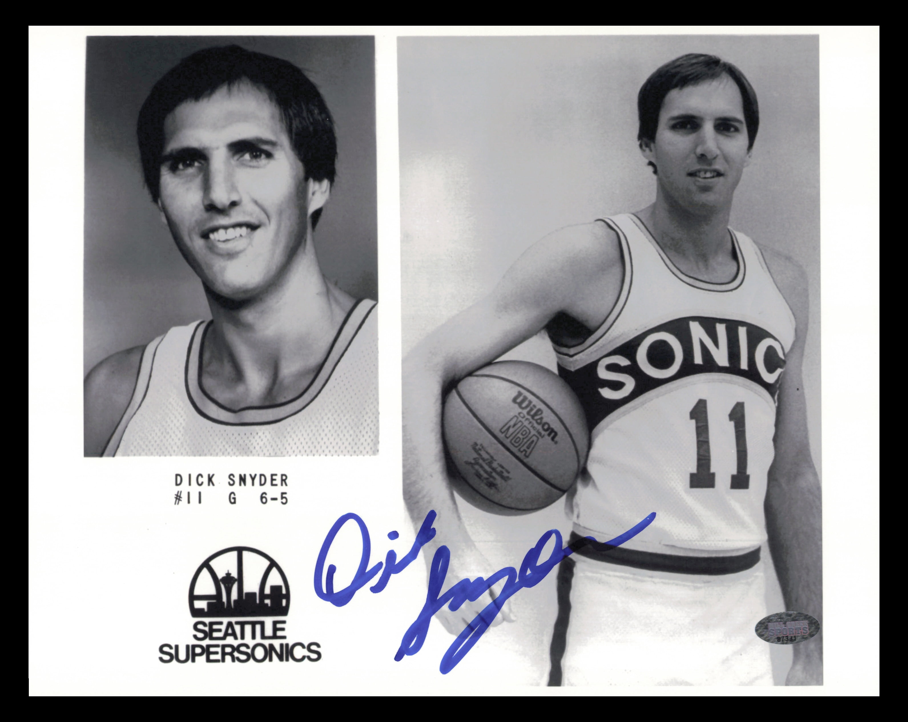 Dick Snyder Autographed 8x10 Photo Seattle Supersonics MCS Holo #87331 ...