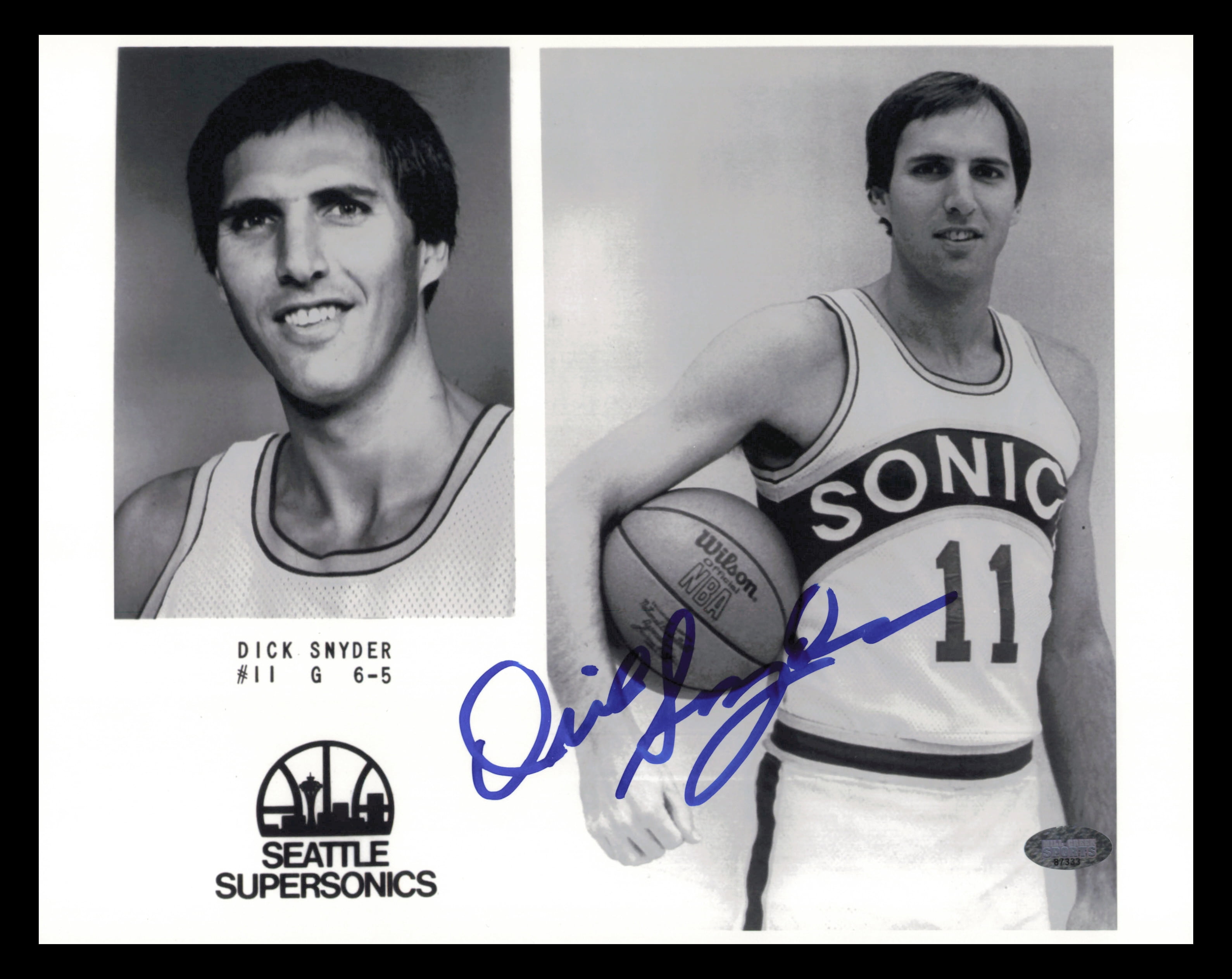 Dick Snyder Autographed 8x10 Photo Seattle Supersonics MCS Holo #87333 ...