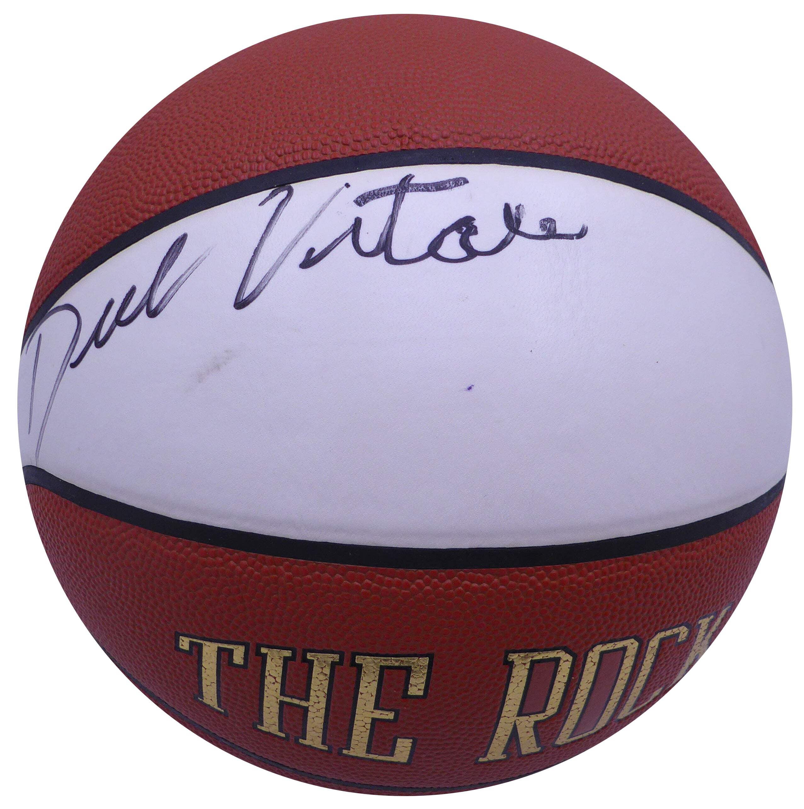 Dick Vitale Autographed The Rock Basketball ESPN Announcer Beckett BAS ...