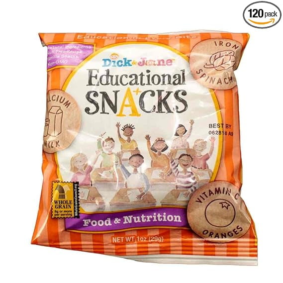 Dick and Jane Food and Nutrition Educational Snack, 1 Ounce -- 120 per ...