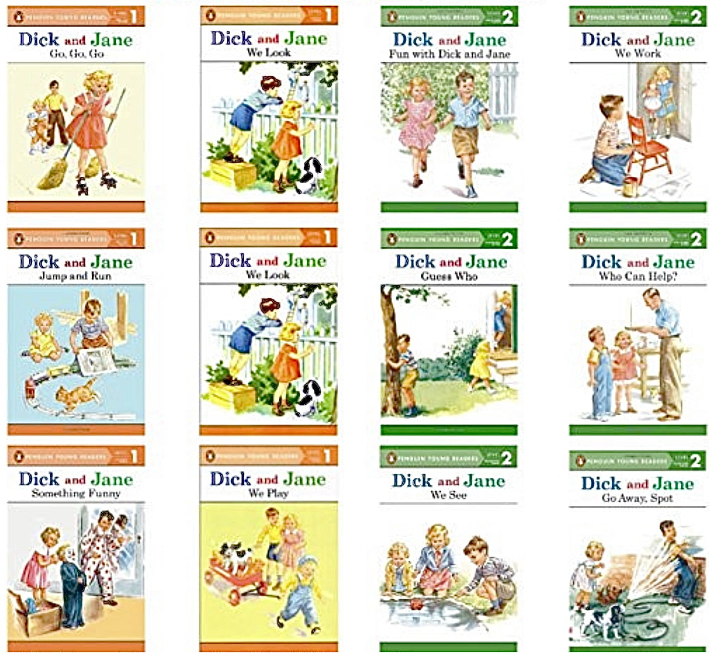 Dick and Jane Readers Level 1-2: Go, Go, Go; We Play; Fun With Dick and Jane; Go Away Spot and ...