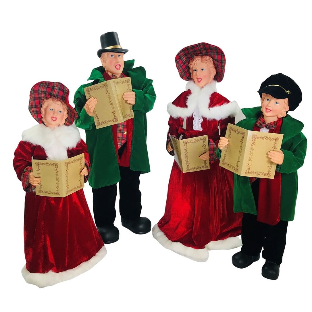 Dickens Carolers Set of Four Large 27"-35" - 35 - Walmart.com