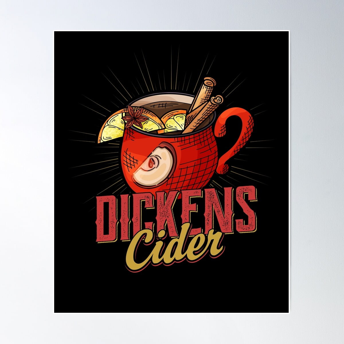 Dickens Cider Poster Wall Art, Modern Wall Decor For Living Room ...