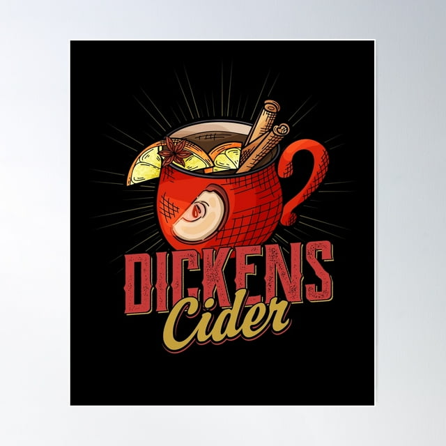 Dickens Cider Poster Wall Art, Modern Wall Decor For Living Room ...