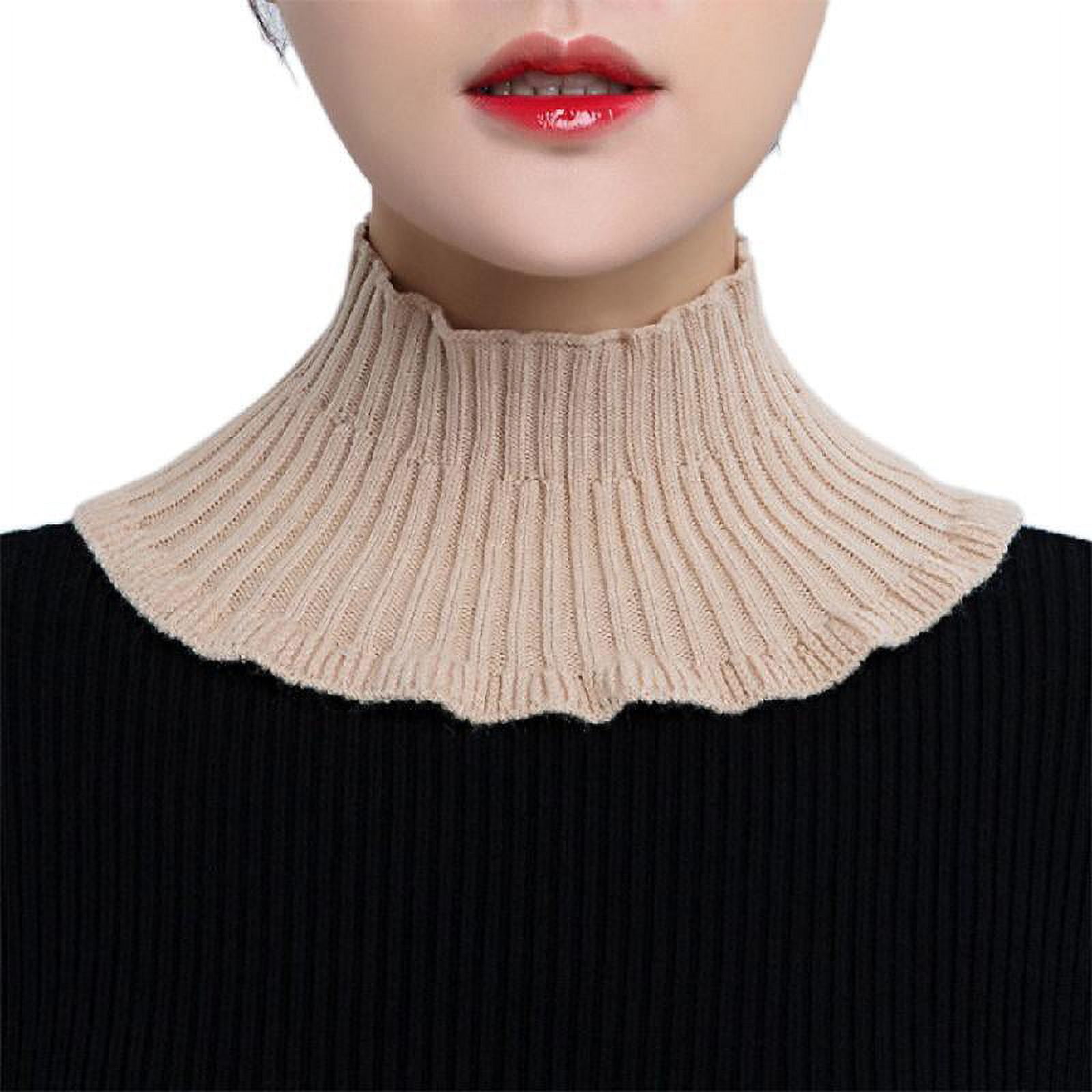 Dickey Half Top Mock Sweater Collar Knitted Neck Warmer for Women Girls ...