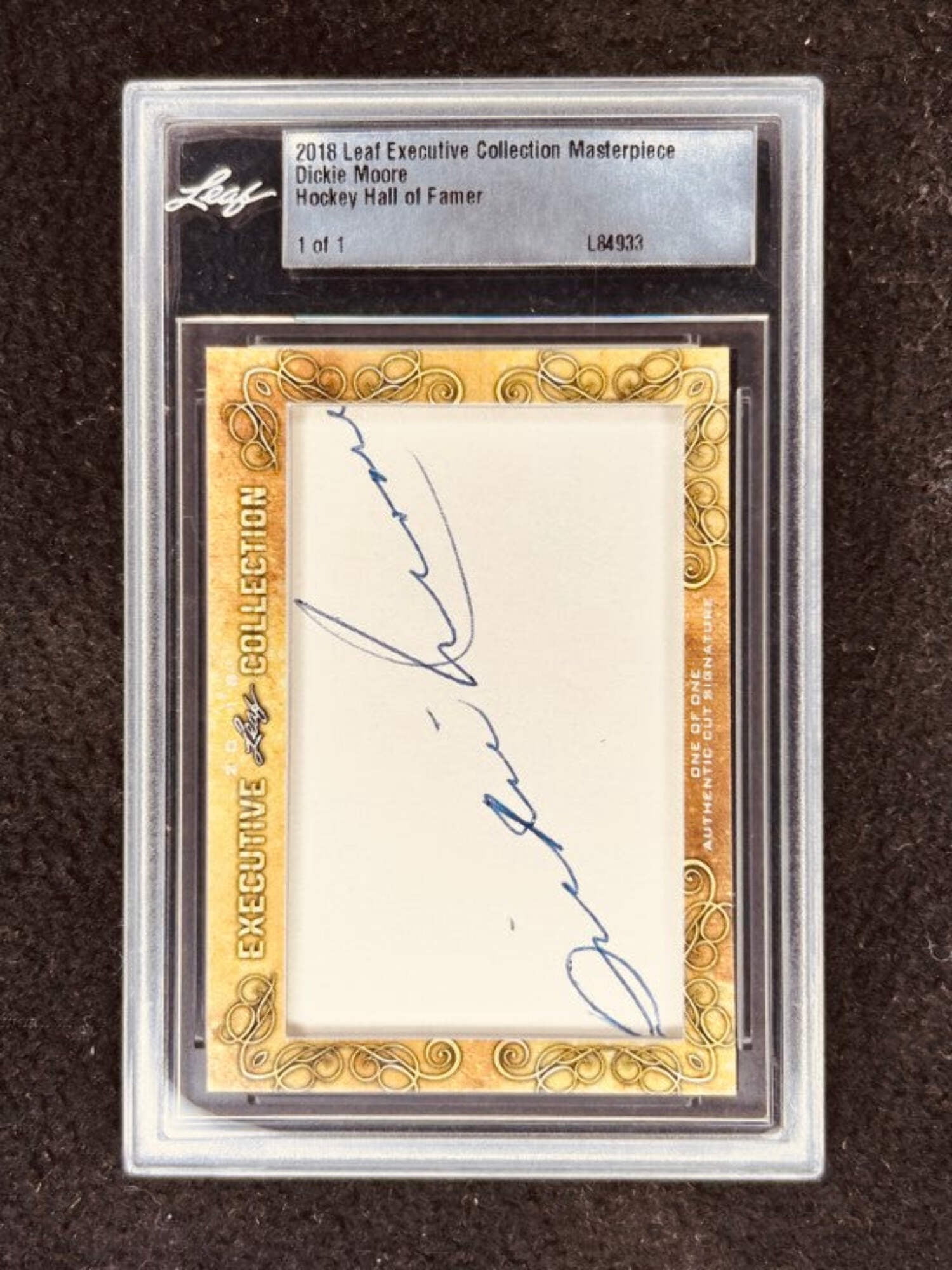 Dickie Moore 2018 Leaf Masterpiece Cut Signature certified autograph ...