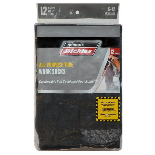 Dickies 12-Pack Work Tube Socks - Walmart.com