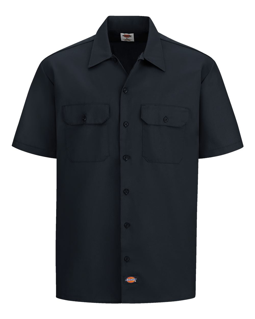 Dickies 2574 Short Sleeve Work Shirt - Black - S - Walmart.com