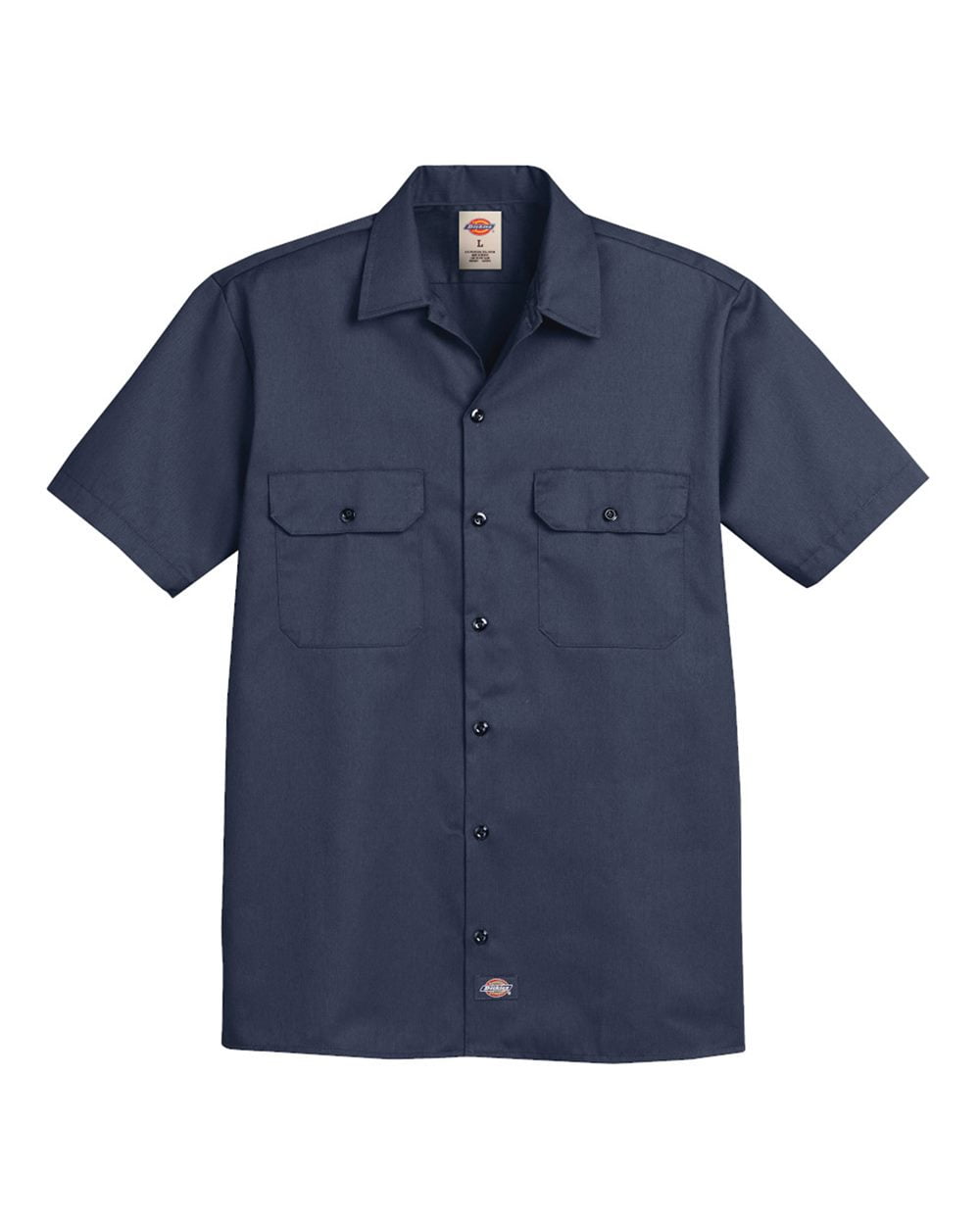 Dickies 2574 Short Sleeve Work Shirt - Dark Navy - XL - Walmart.com