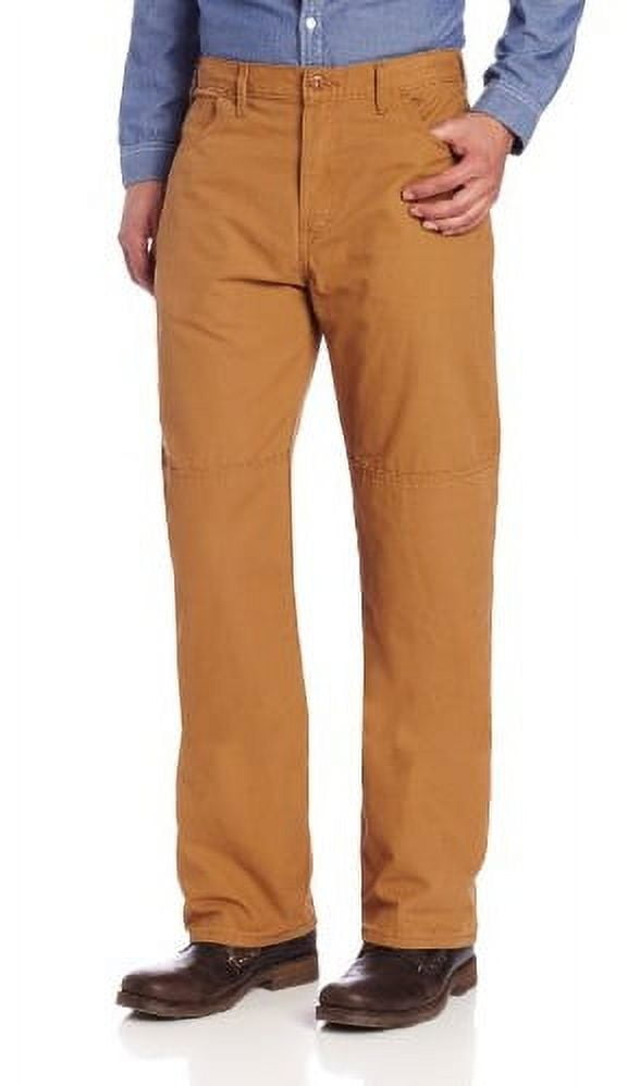 Dickies DU260RBD 40 32 Mens Relaxed Straight Fit Double Knee Duck Carpenter Jean, Rinsed Brown ...