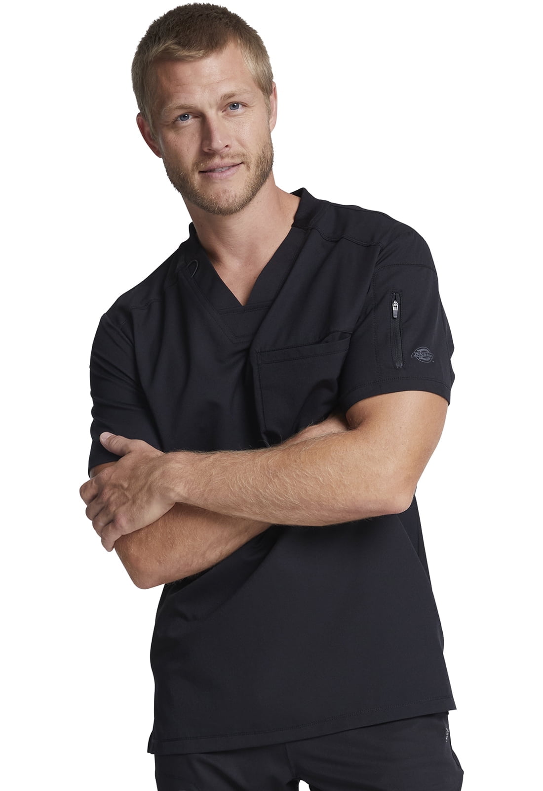 Dickies Dynamix Scrubs for Men, Athletic-Inspired V-Neck Chest Pocket ...