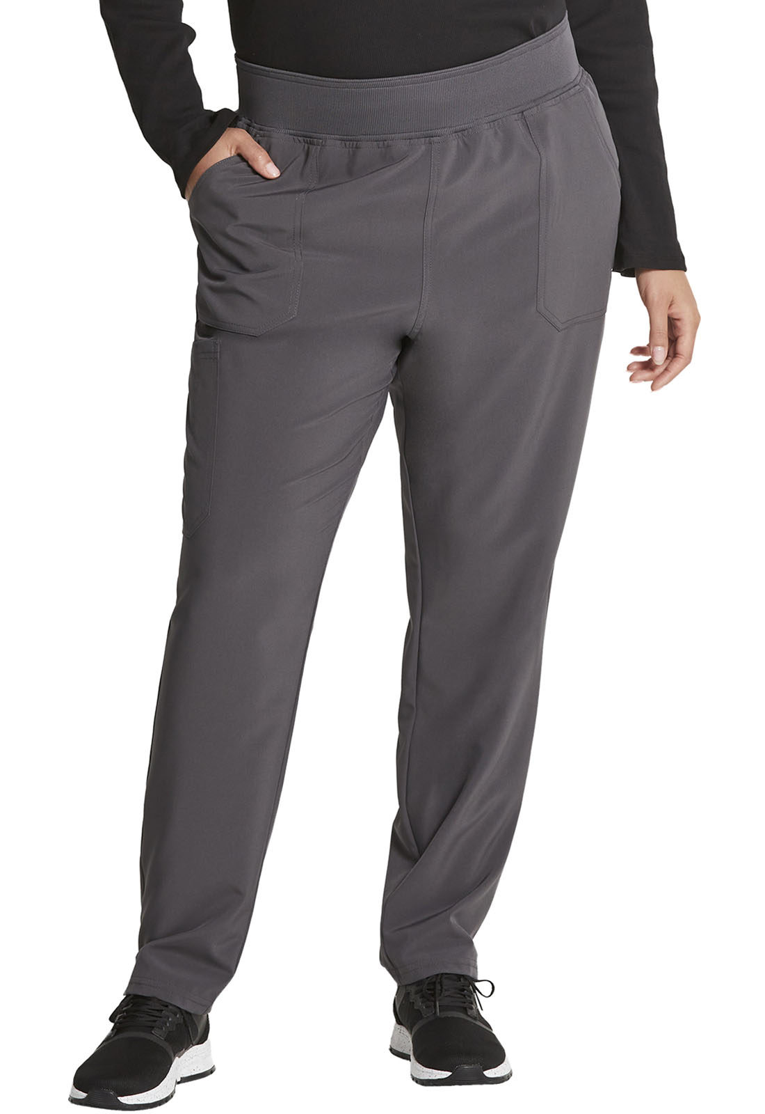 Dickies EDS Essentials Scrubs Pant For Women Mid Rise Tapered Leg Pull-on DK090P, S Petite ...