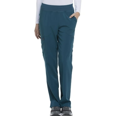 Dickies EDS Signature Scrubs Pant for Women Natural Rise Tapered Leg Pull-On 86106, M, White ...