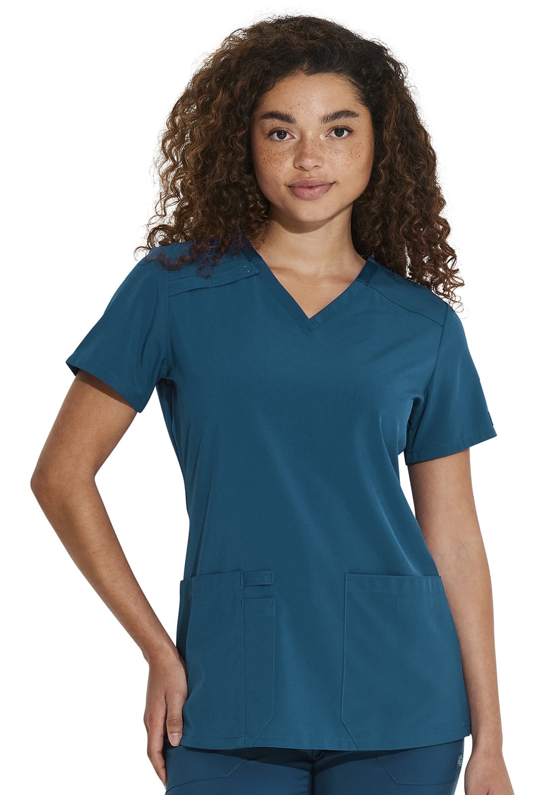 Dickies EDS Essentials Scrubs, V-Neck Womens Tops with Four-Way Stretch ...