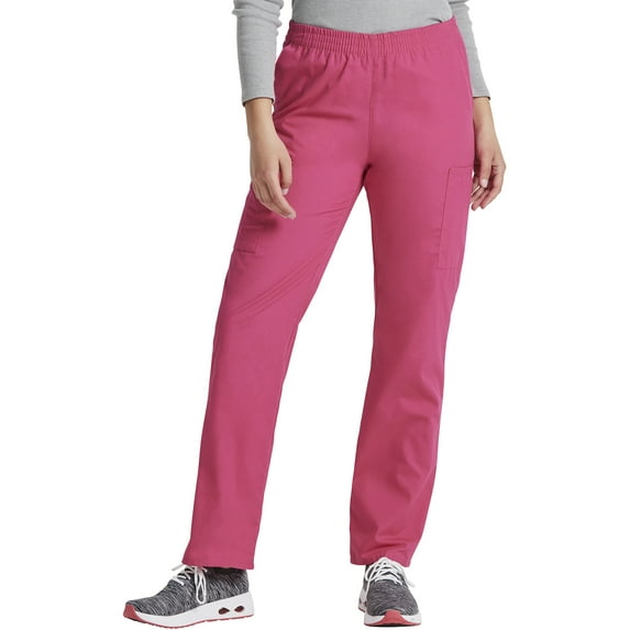 Dickies EDS Signature Scrubs Pant for Women Natural Rise Tapered Leg Pull-On 86106, M, Hot Pink ...