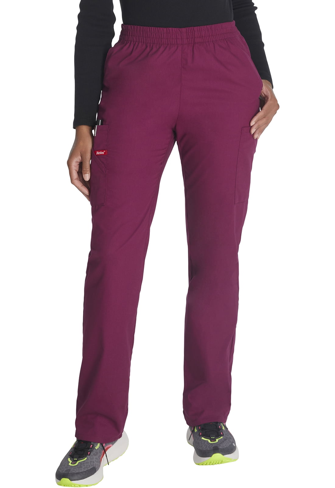 Dickies EDS Signature Scrubs Pant for Women Natural Rise Tapered Leg Pull-On Plus Size 86106 ...