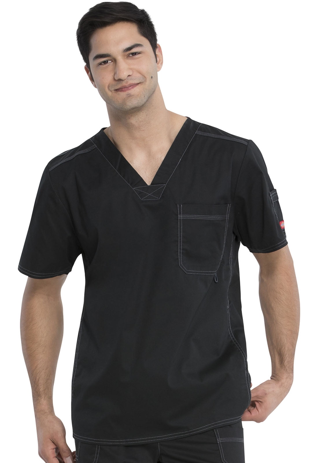 Dickies Gen Flex Medical Scrubs Top for Men V-Neck Plus Size 81722, 3XL ...