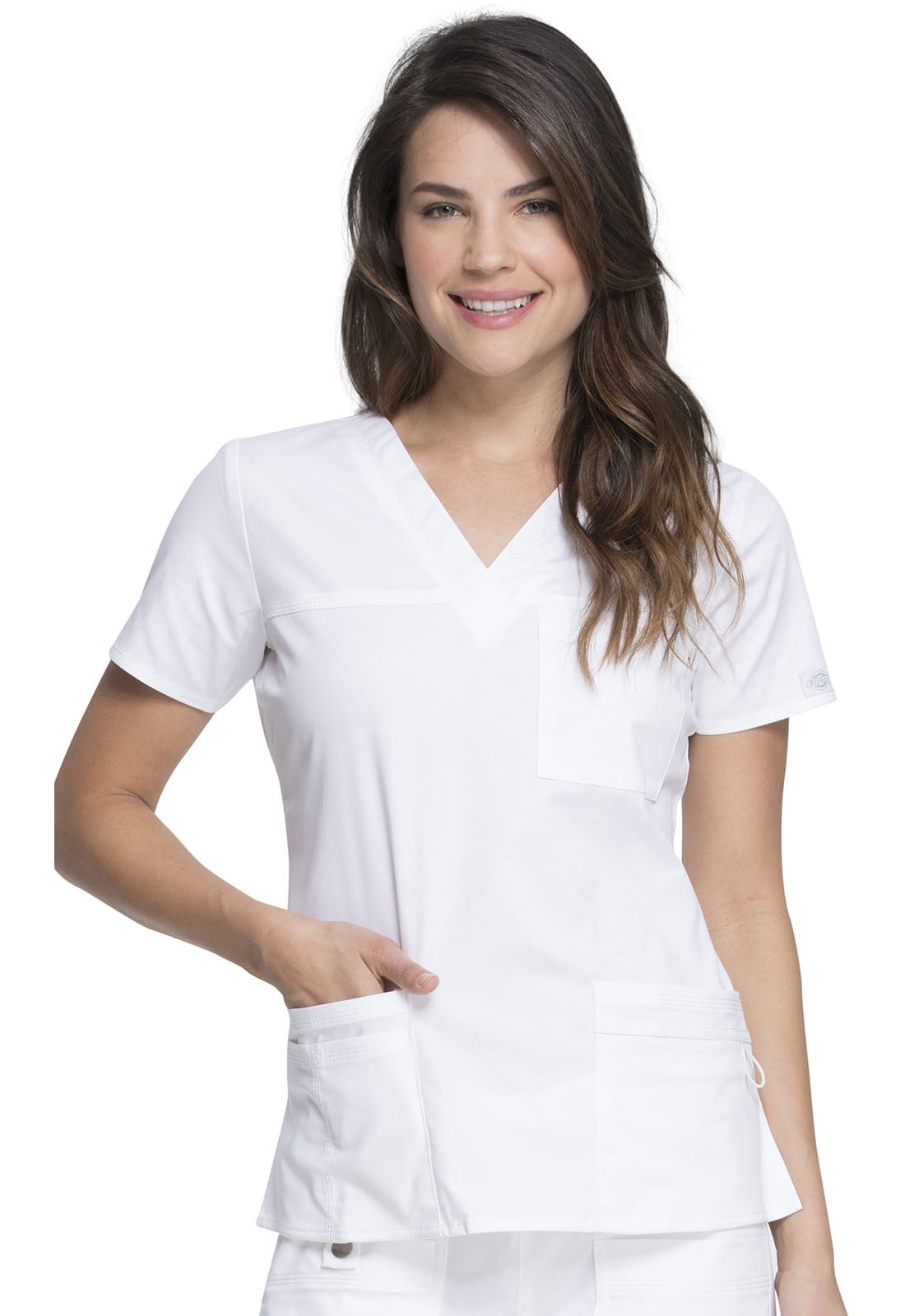 Dickies Gen Flex Scrubs Top for Women V-Neck 817455 - Walmart.com