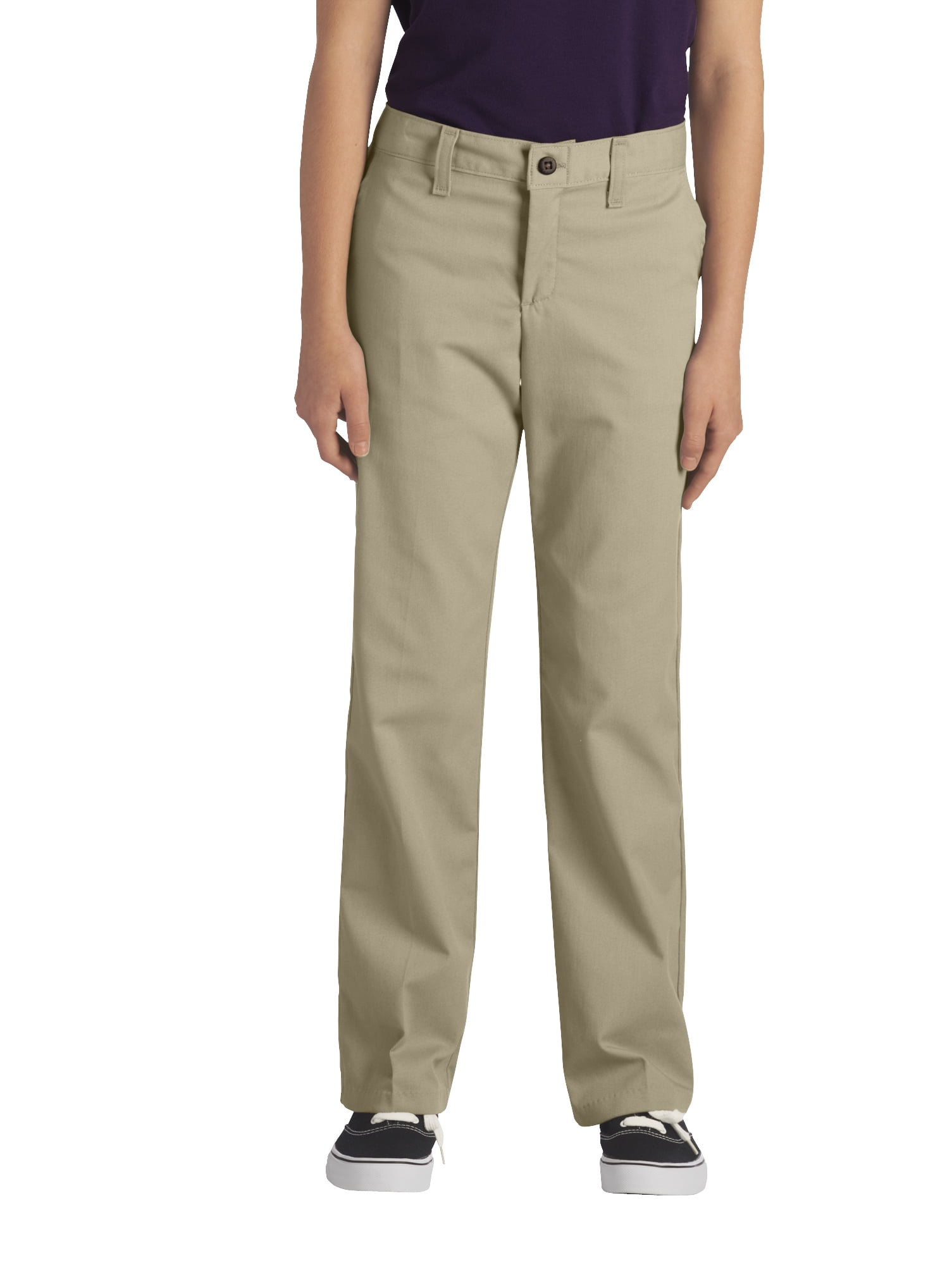 Dickies Girls School Uniform Classic Fit Straight Leg Stretch Twill ...