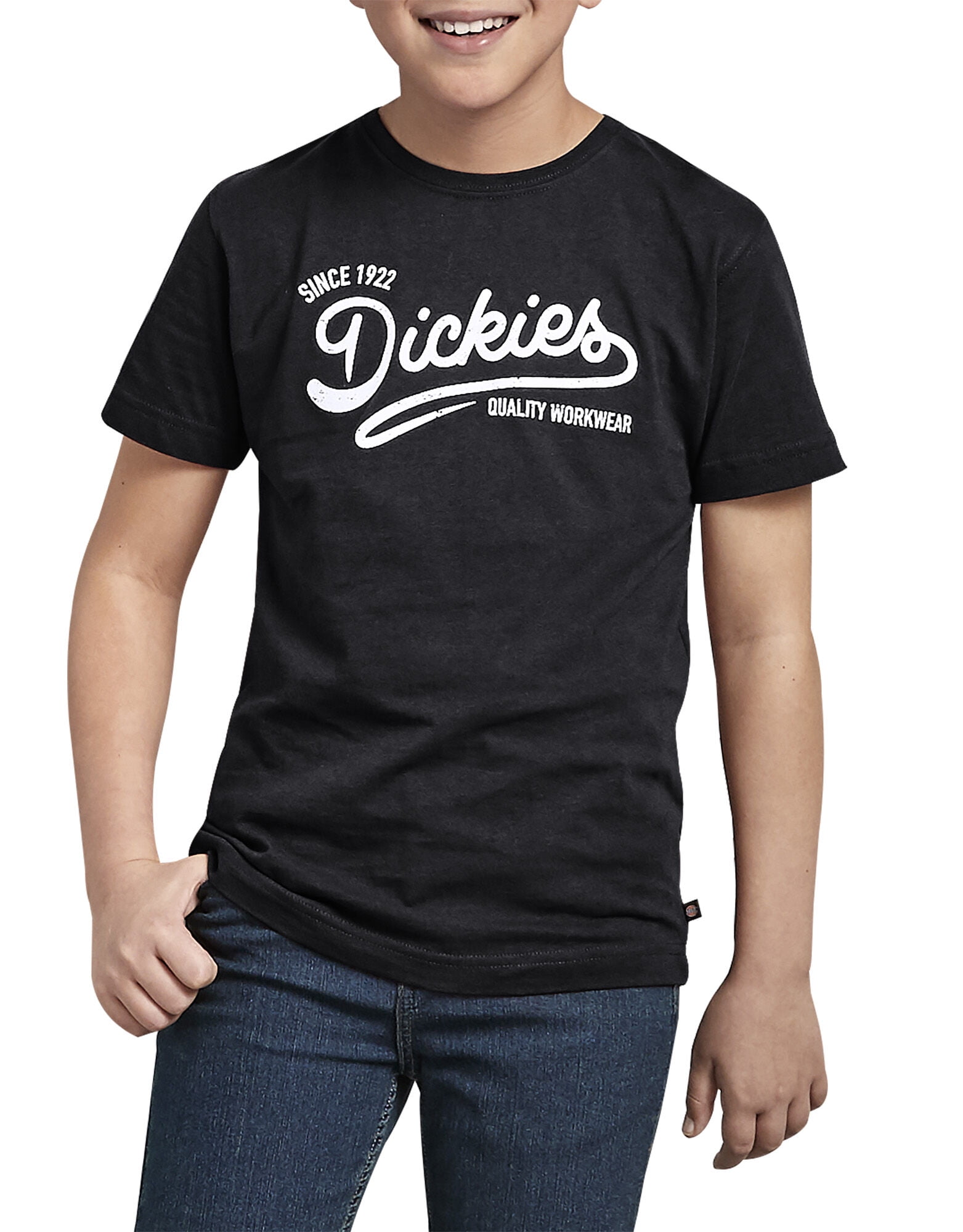 Dickies Kids' Short-Sleeve Cursive Script Premium Graphic Tee / T-Shirt ...