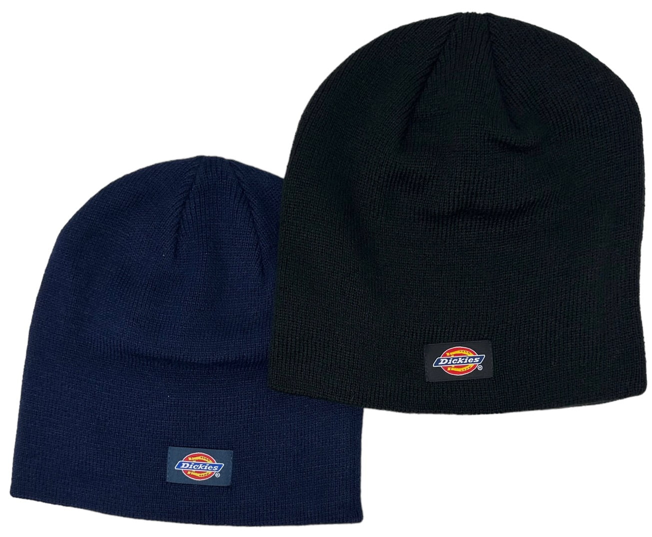 Dickies Men's 2 Pack Skull Knit Beanies (Black & Navy) - Walmart.com