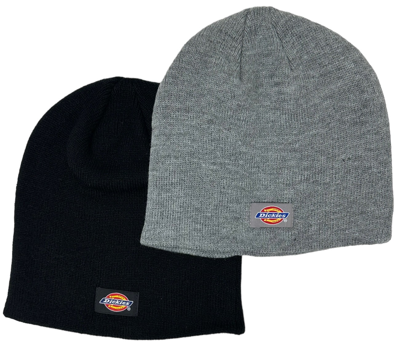 Dickies Men's 2 Pack Skull Knit Beanies (Grey & Black) - Walmart.com