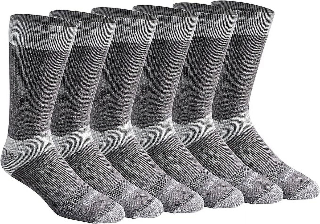 Dickies Men's 6 pairs Dri-Tech Max Cushion Crew Socks, Sizes 6-12, Charcoal - Walmart.com