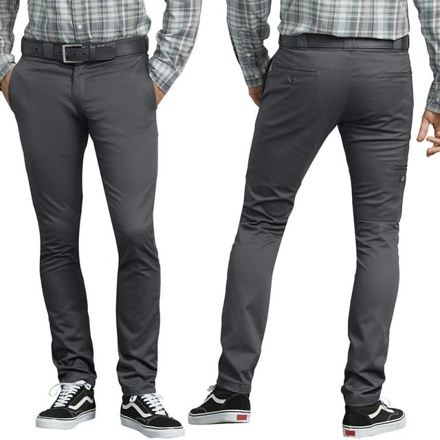 Dickies Men's Flex Skinny Straight Fit Work Pants Charcoal CH 34X30 - Walmart.com