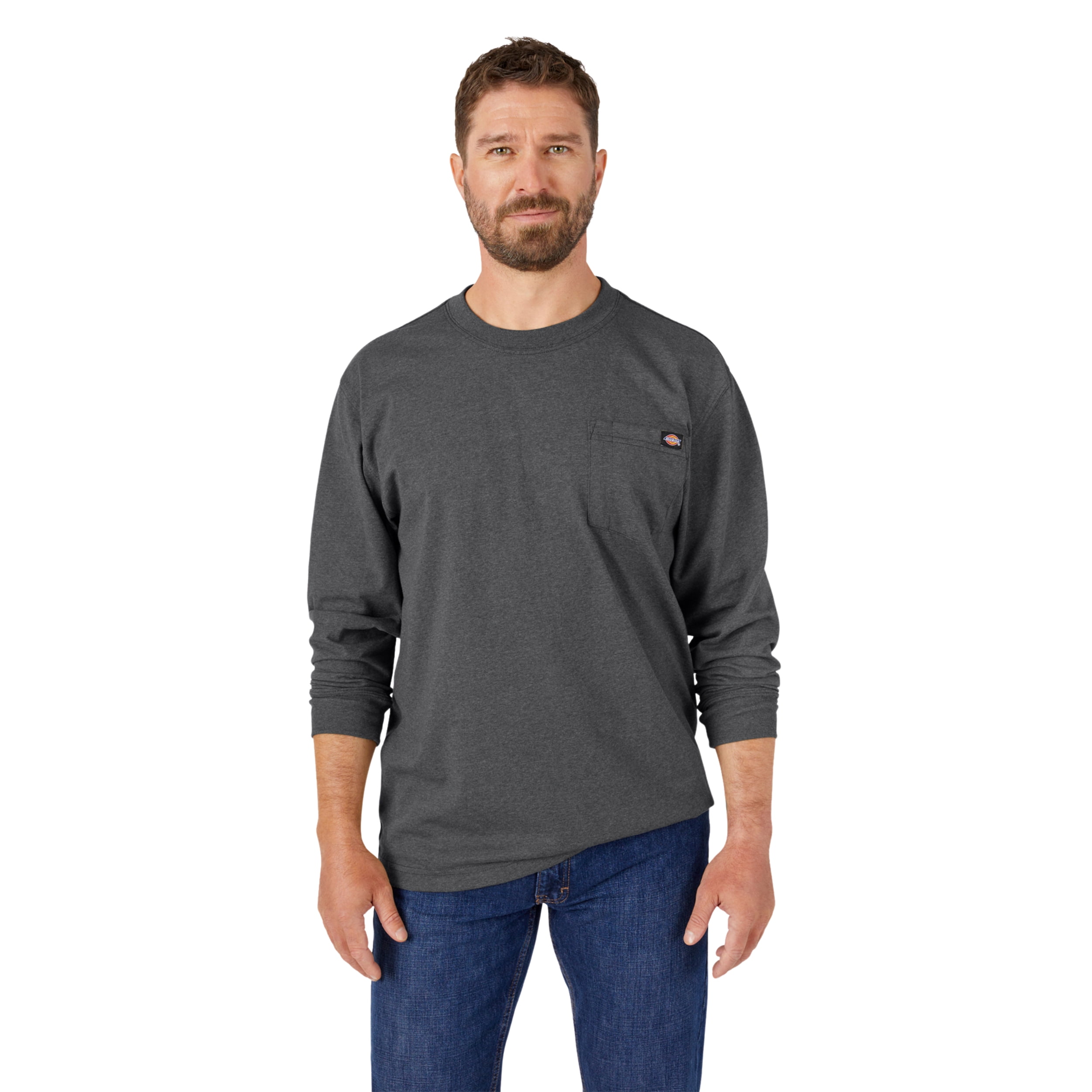 Dickies Mens And Big Mens Long Sleeve Heavyweight Pocket T Shirt