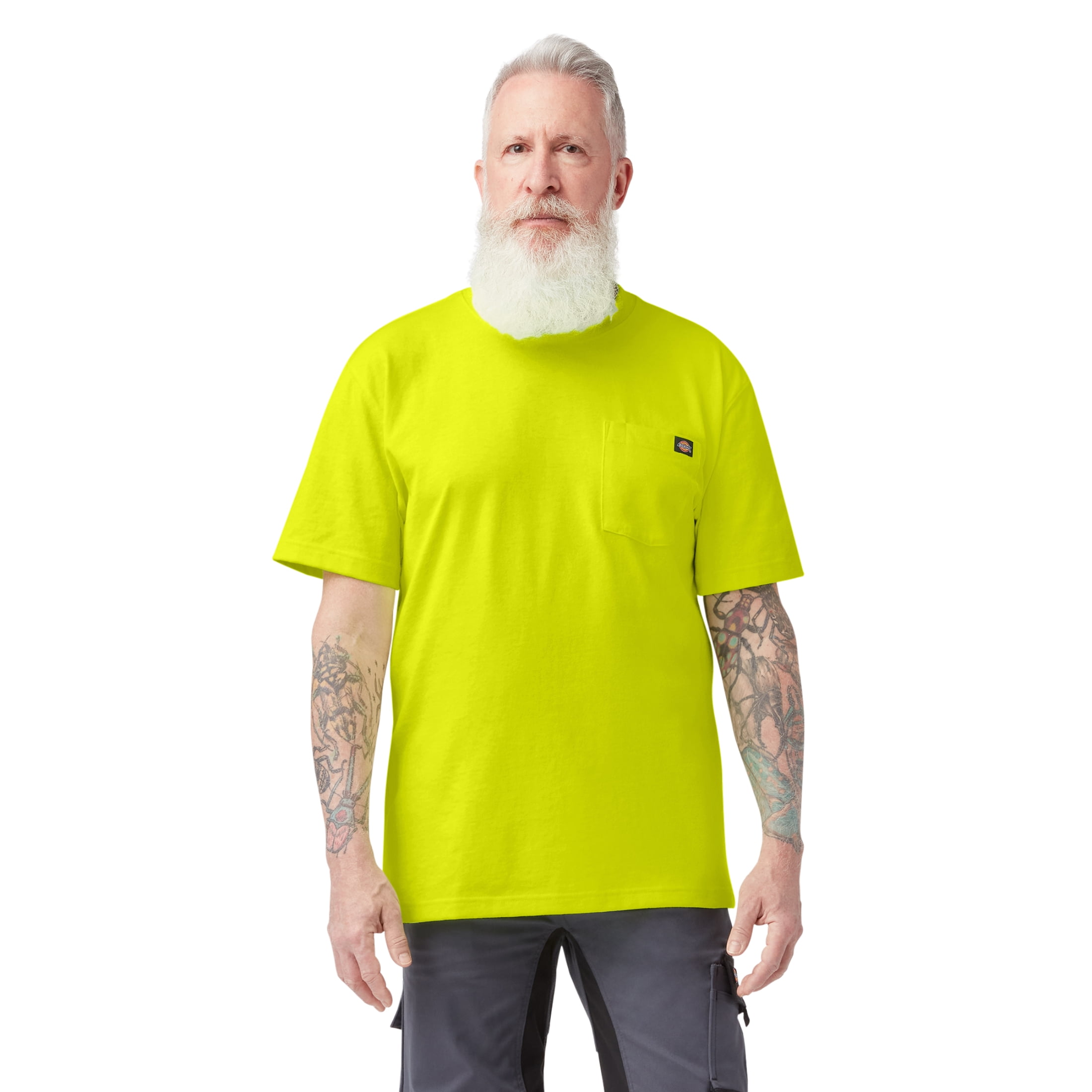 Dickies Men's Heavyweight Neon Short Sleeve Pocket T-Shirt, Bright ...