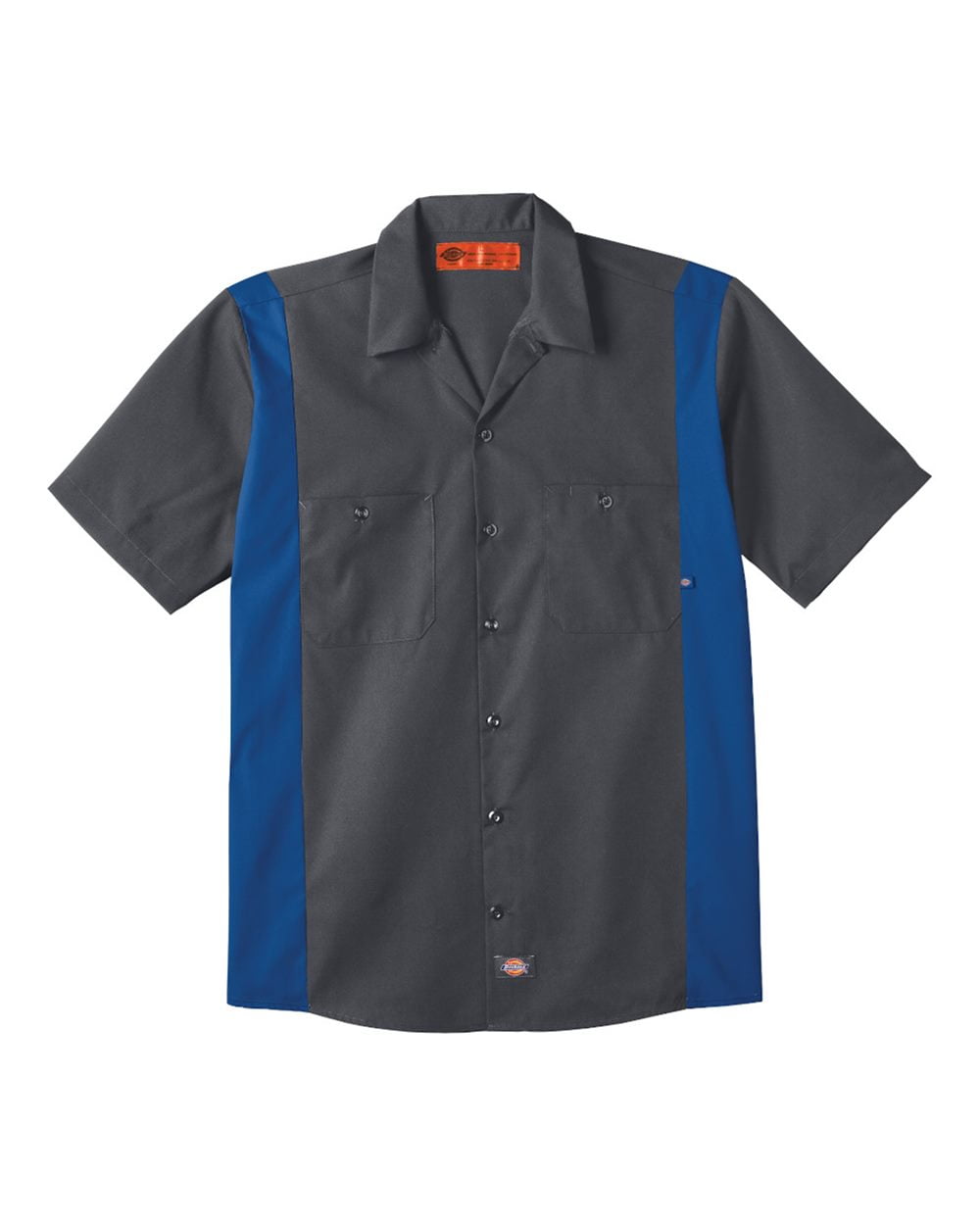 Industrial Colorblocked Short Sleeve Shirt - Color - Dark Charcoal ...