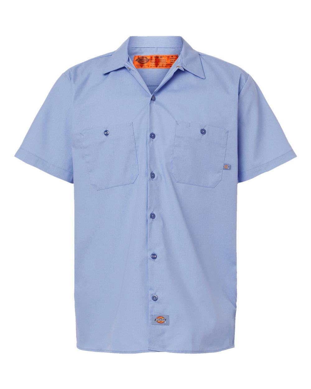 Dickies Men's XL Industrial Short Sleeve Work Shirt, Button Collared ...