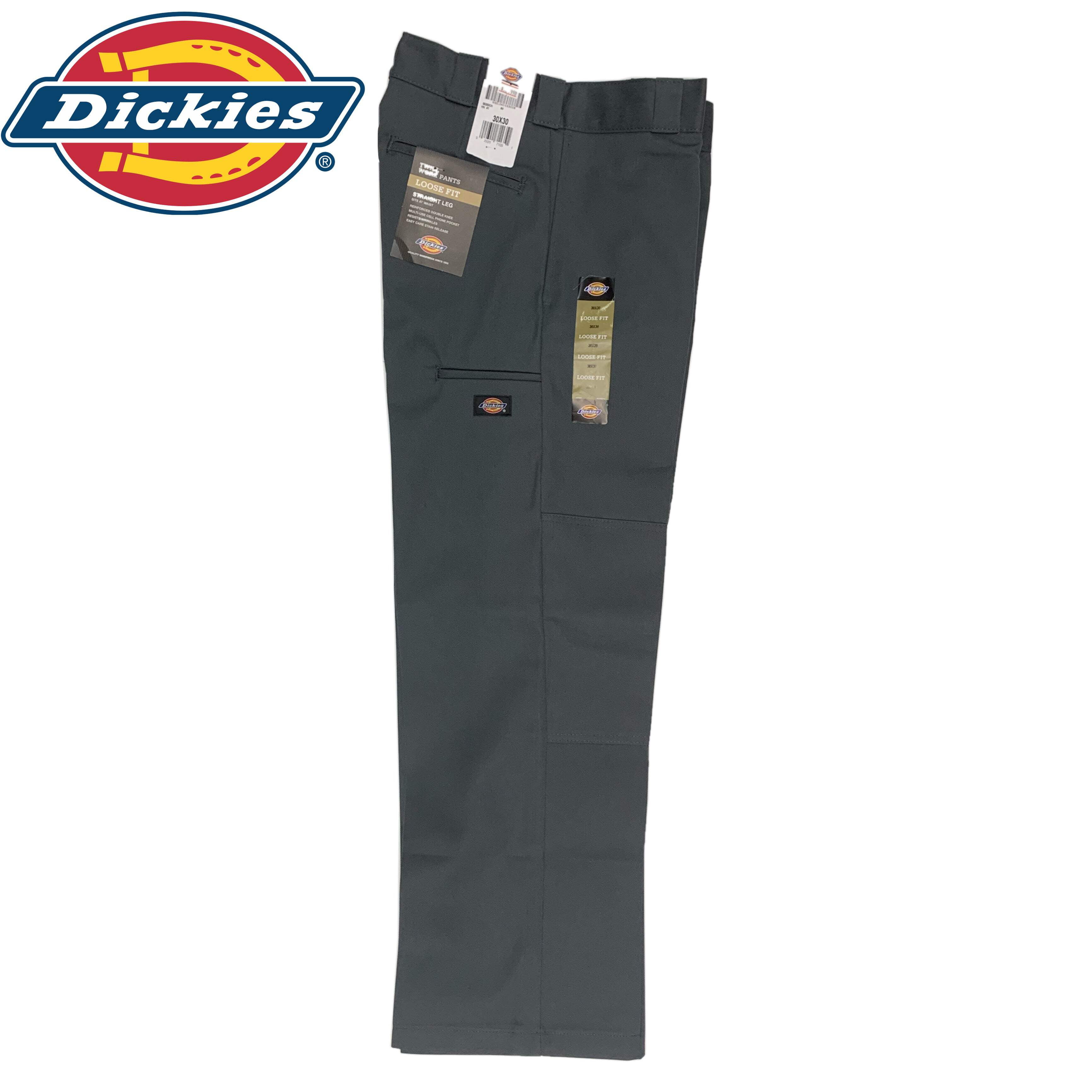 Dickies Men's Loose Fit Double Knee Work Pants, Charcoal - Walmart.com