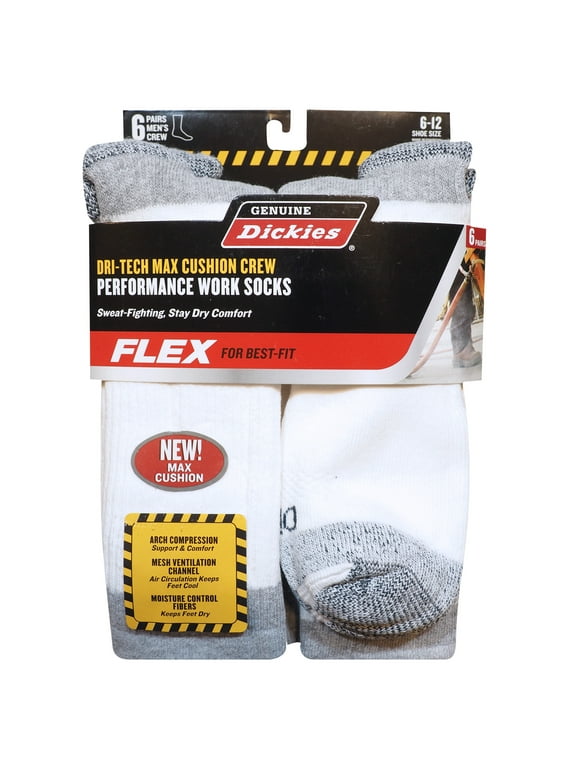 Dickies 12-Pack Work Tube Socks - Walmart.com