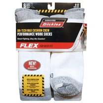 Genuine Dickies Men's Dri-Tech Crew Socks, 6-Pack - Walmart.com