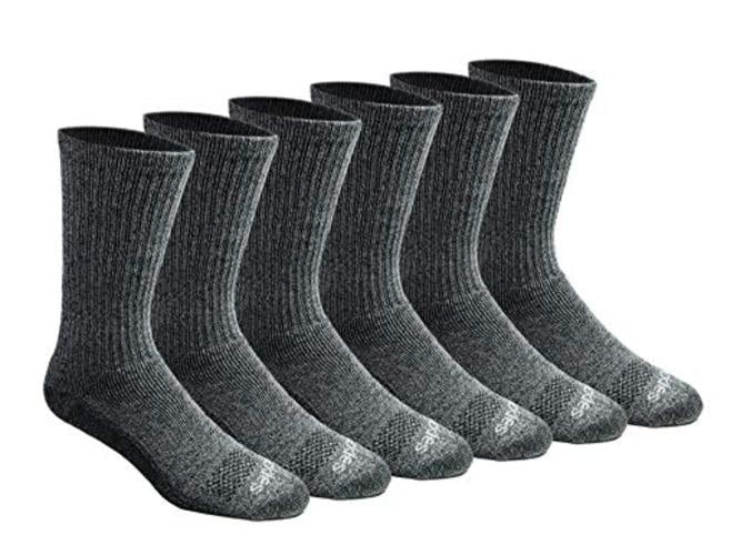 Dickies Men's Multi-Pack Dri-Tech Moisture Control Crew Socks,, Grey ...