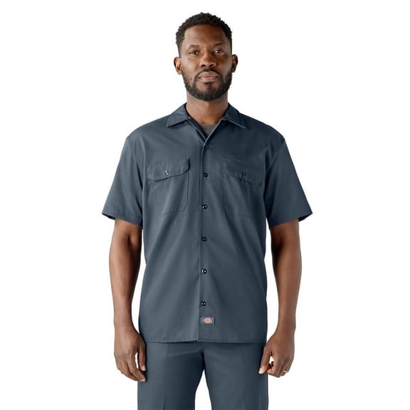 Dickies Men's 1574 Short Sleeve Flex Original Fit Button Up Work Shirt ...