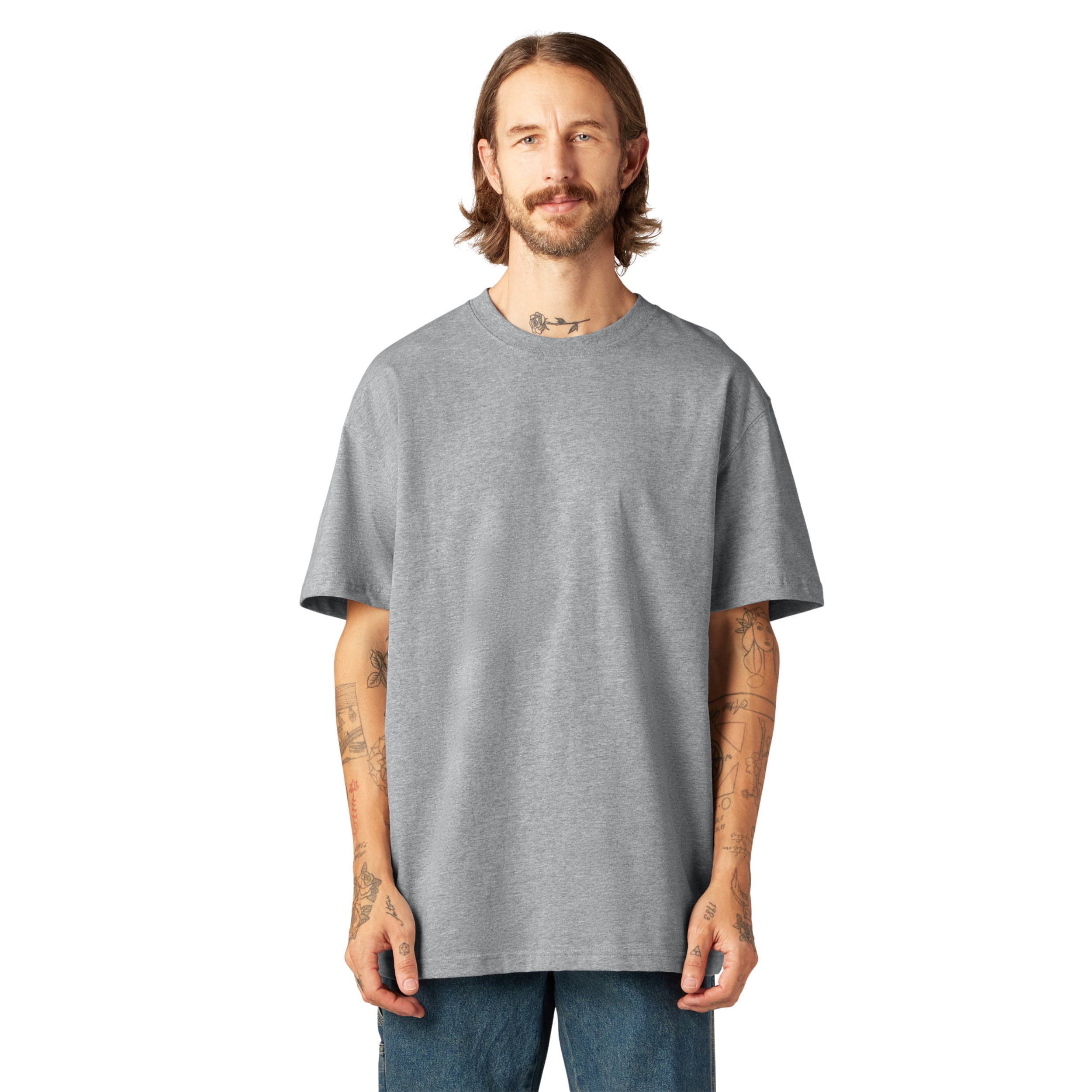 Dickies Men's Heavyweight Short Sleeve Workwear T-Shirt, Soft Cotton ...