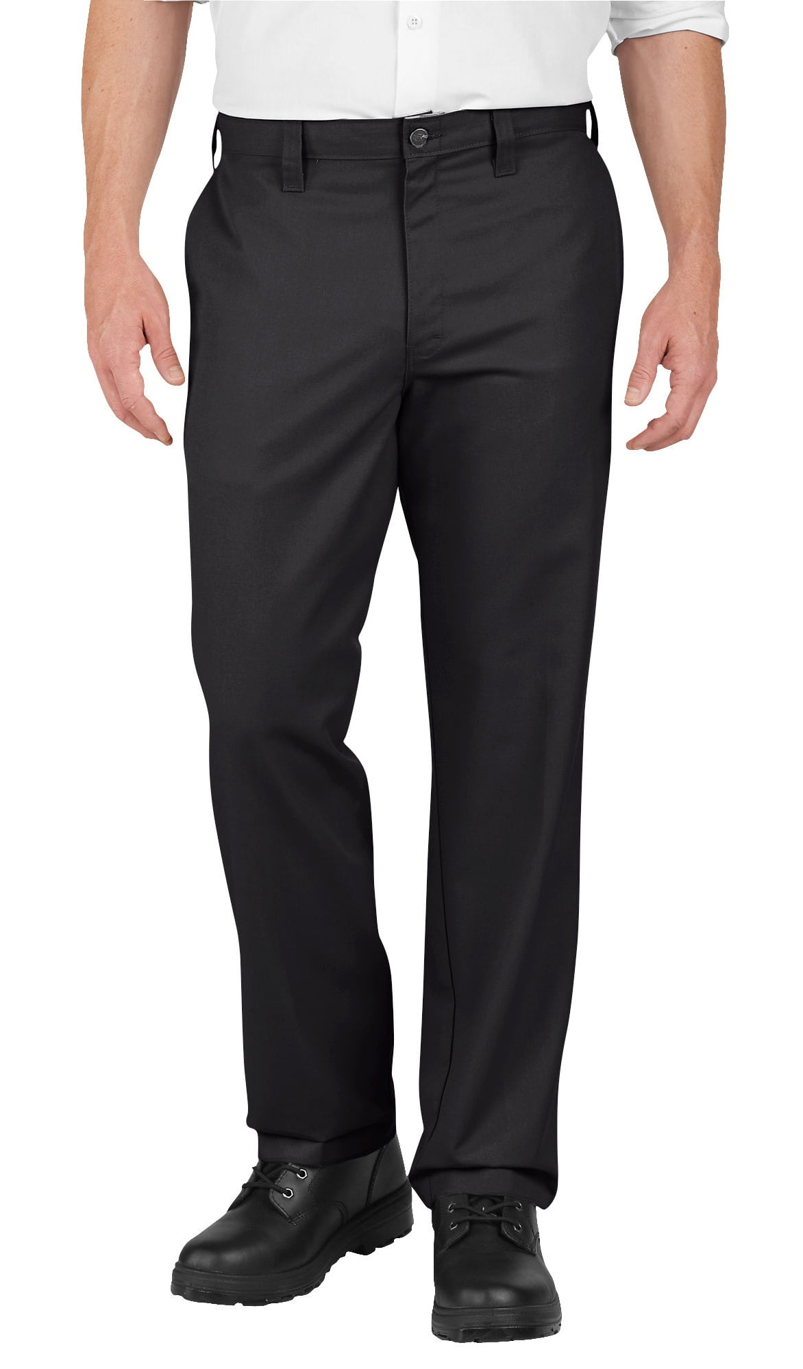 Dickies Mens LP810 Industrial Flat Front Pant-BLACK-38x34 - Walmart.com