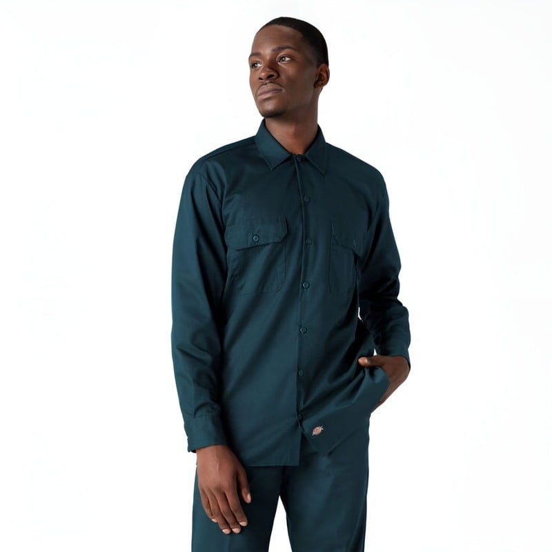Dickies Mens And Big Mens Original Fit Long Sleeve Twill Work Shirt