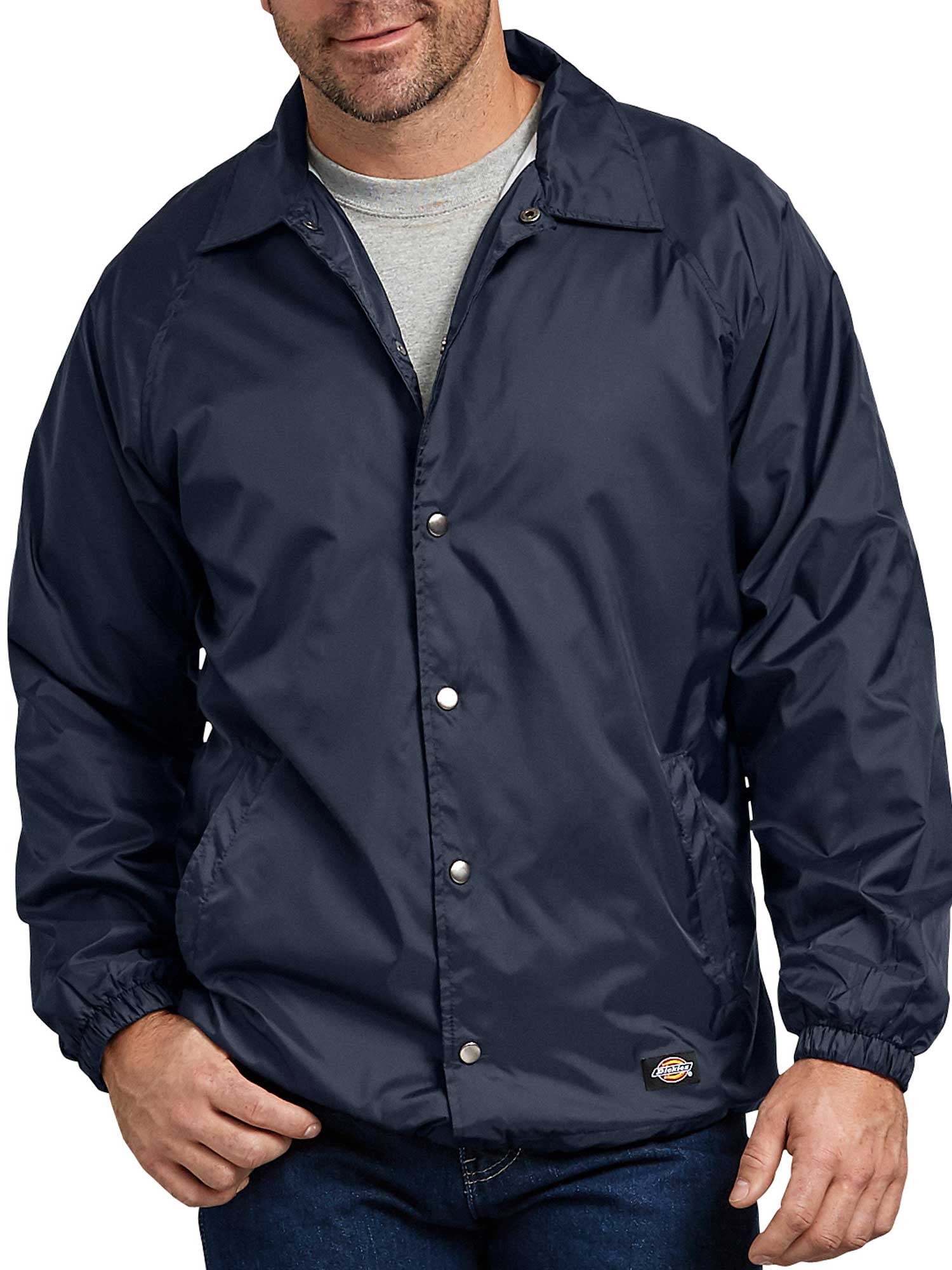 Dickies Weather-Resistant Snap Front Nylon Jacket for Men and Big Men ...