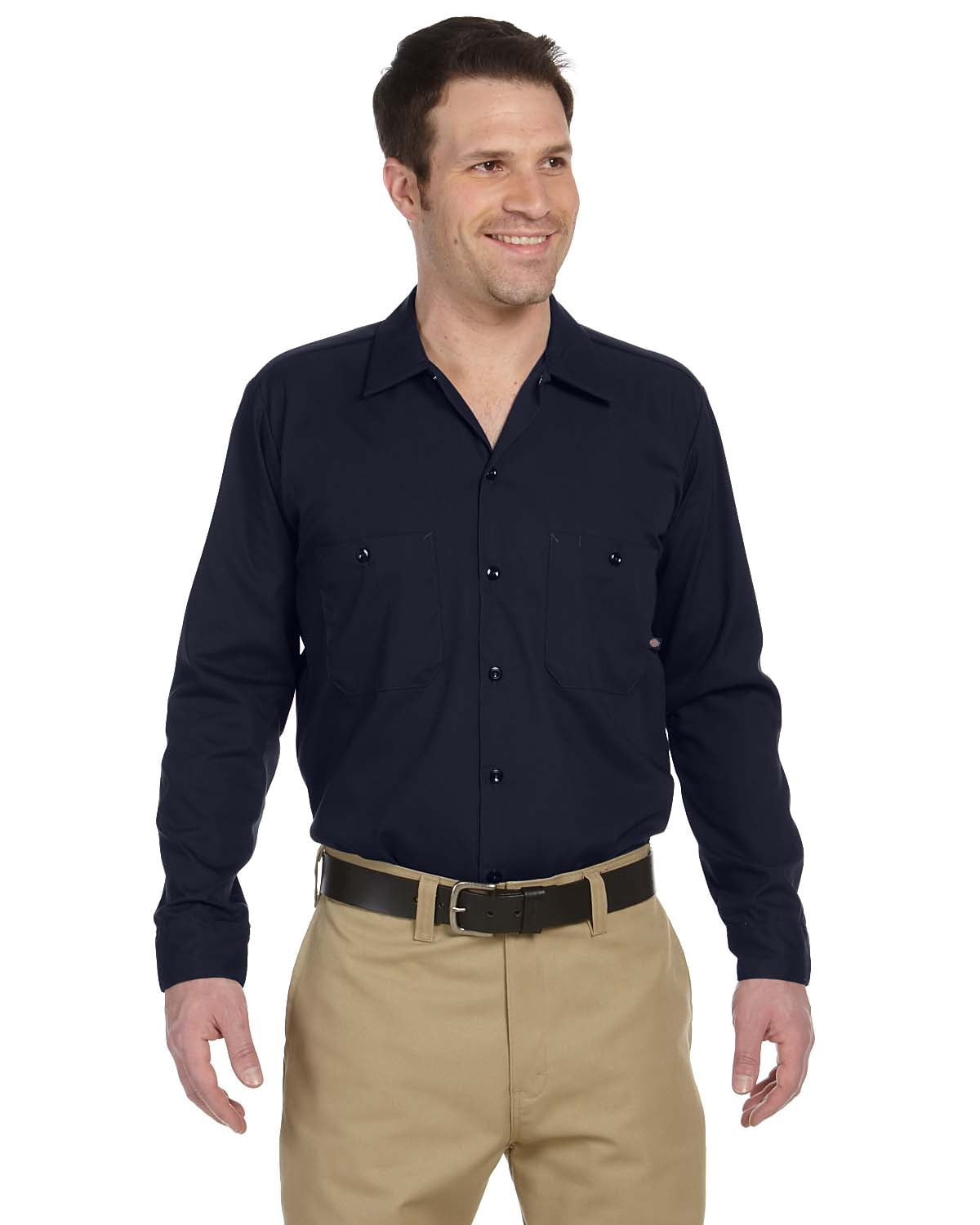Dickies Mens LL535 LS Industrial Work Shirt-DARK NAVY-5X - Walmart.com