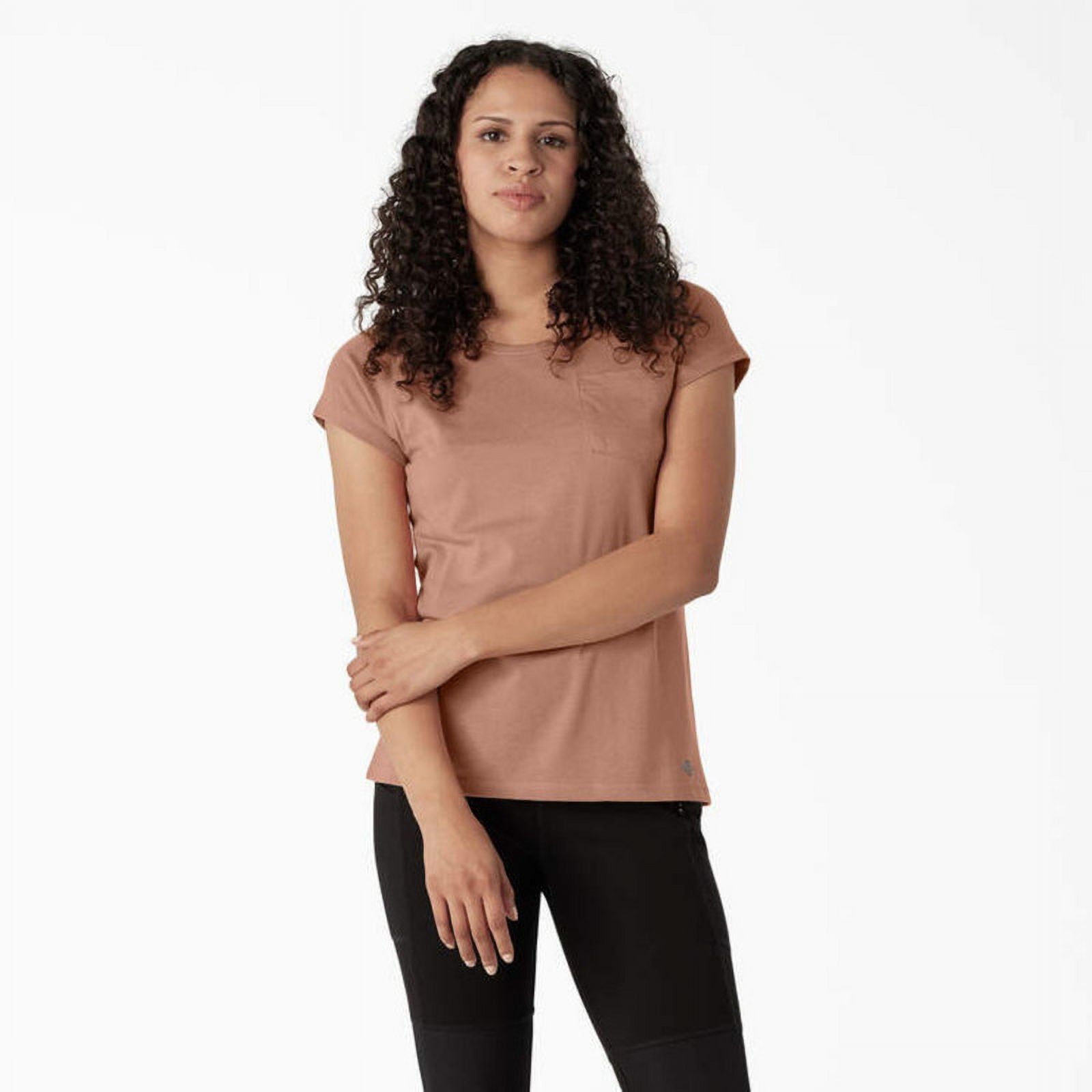Dickies Women's Cooling Short Sleeve Pocket T-Shirt, Cork Single Dye ...