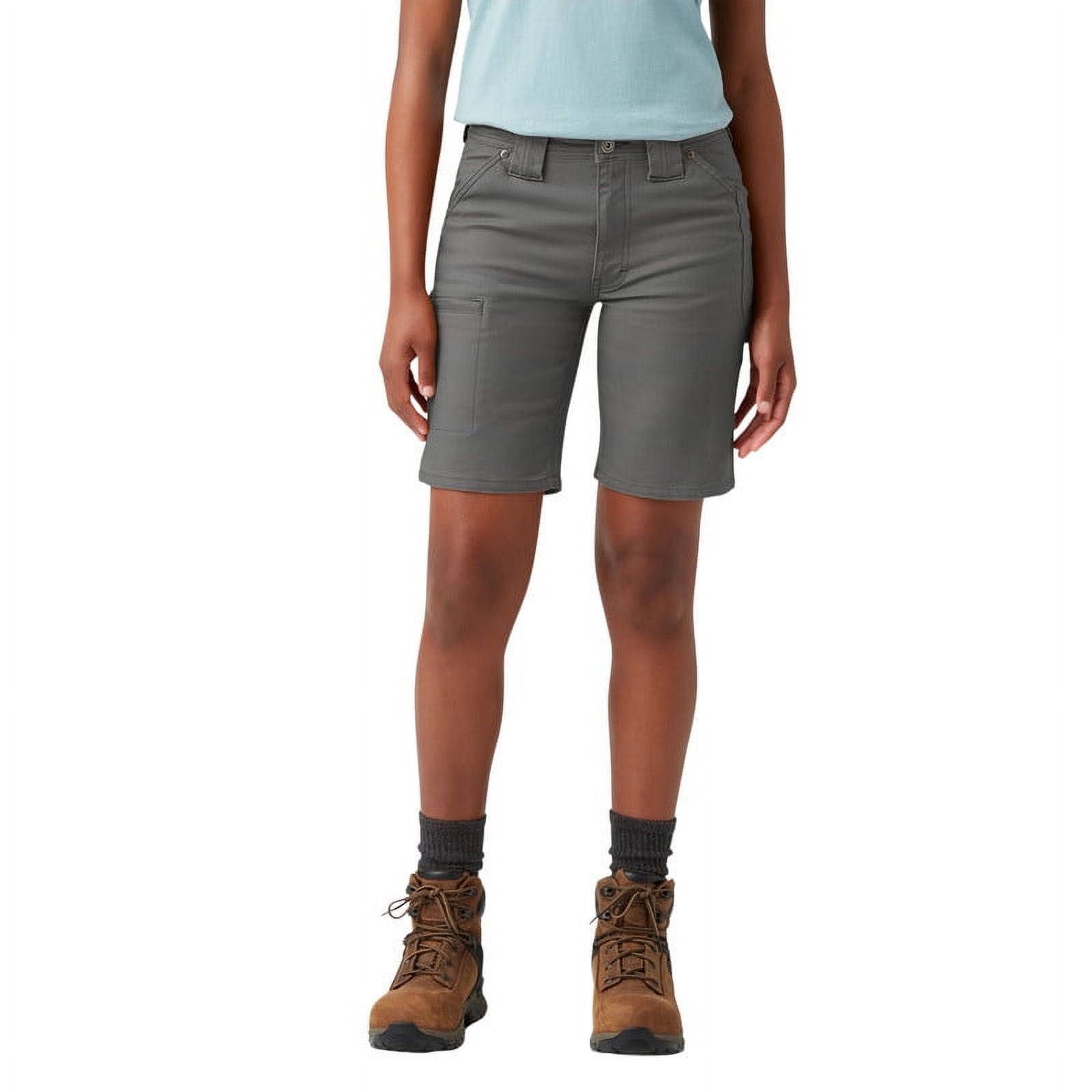 Dickies Women's FLEX DuraTech Straight Fit Shorts 9", Gray, 12 ...