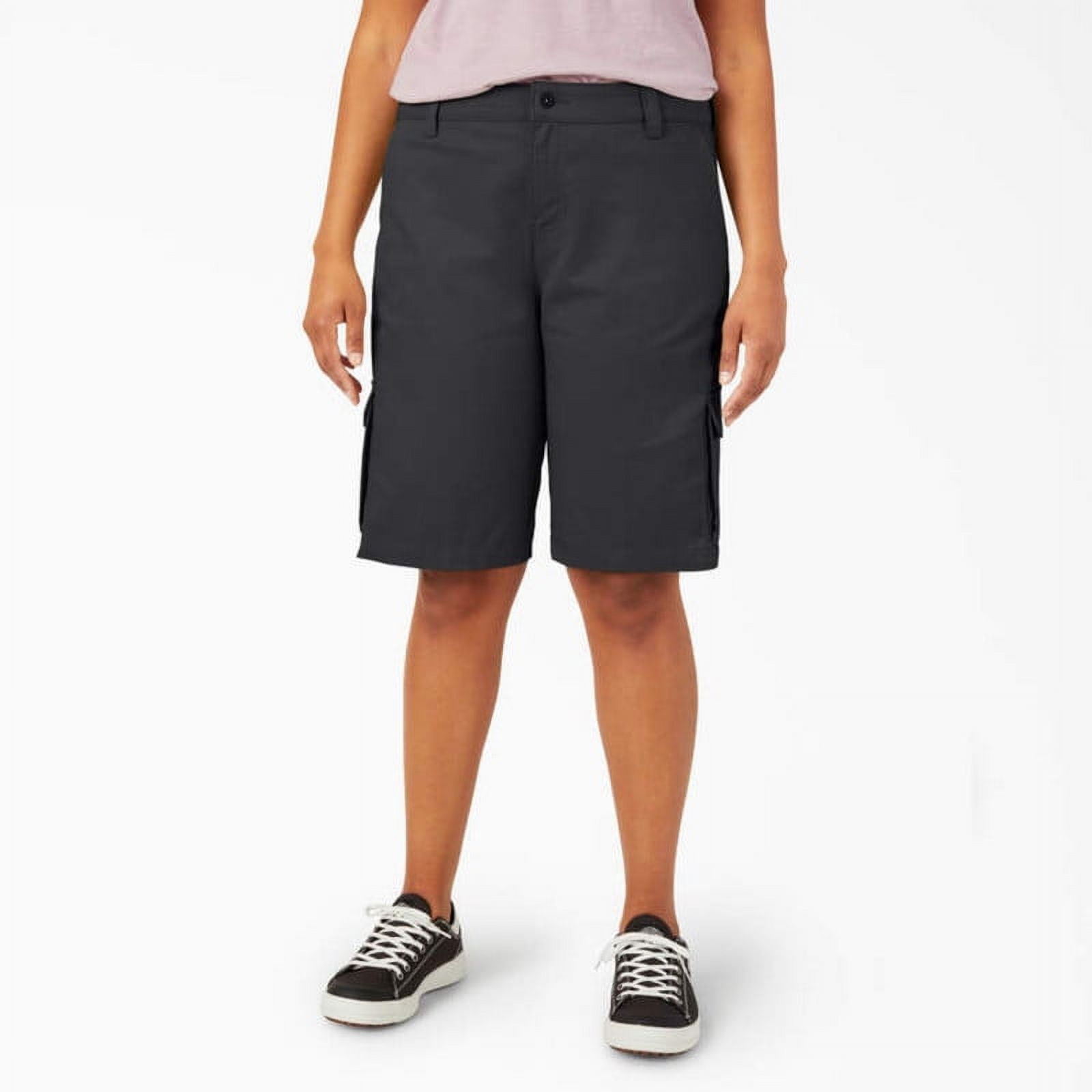 Dickies Women's Plus Relaxed Fit Cargo Shorts, 11", Black, 20W ...