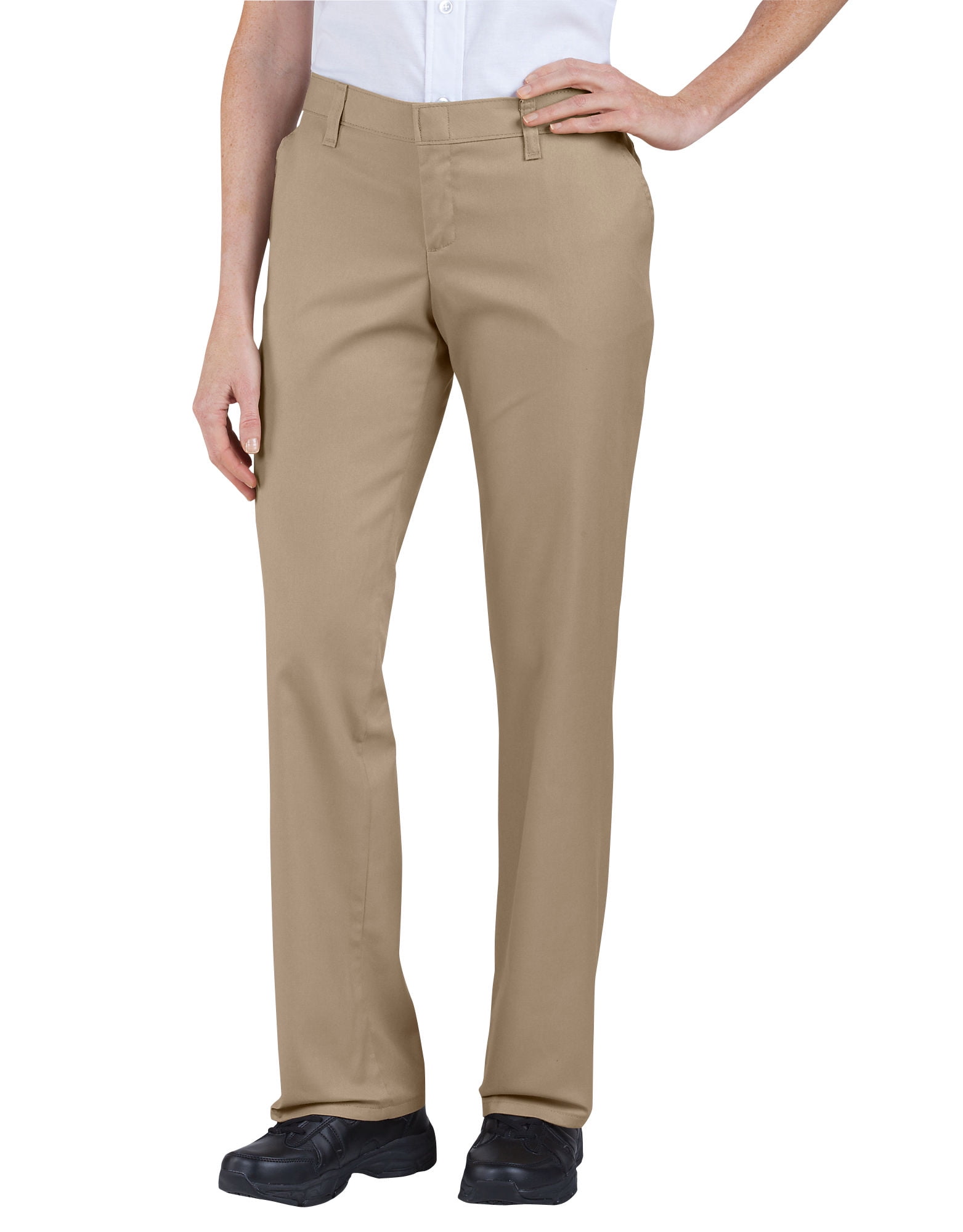 Dickies Womens FP221 Premium Flat Front Pant-KHAKI-16x29 - Walmart.com