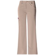 Dickies EDS Signature Scrubs Pant for Women Natural Rise Tapered Leg Pull-On 86106, M, White ...